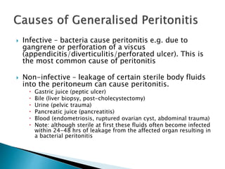 Acute Abdominal Conditions including Peritonitis | PPT