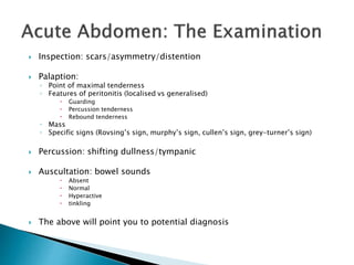 Acute Abdominal Conditions including Peritonitis | PPT