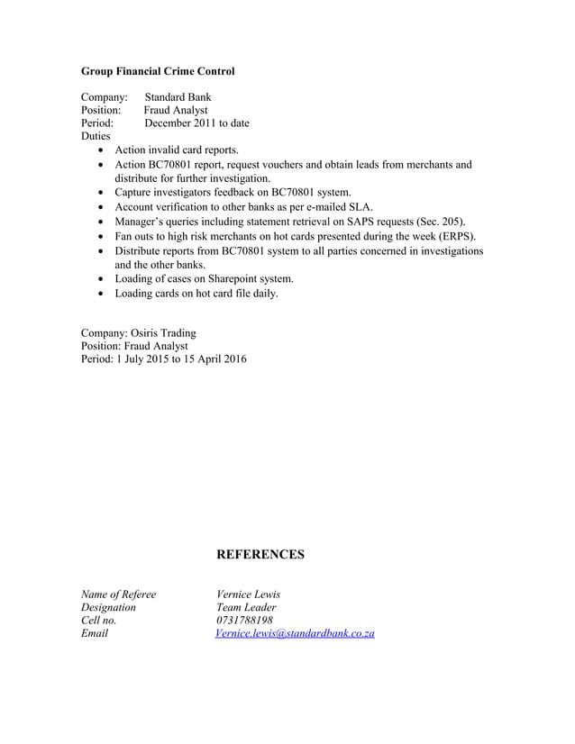 Marions Petersen CV | PDF