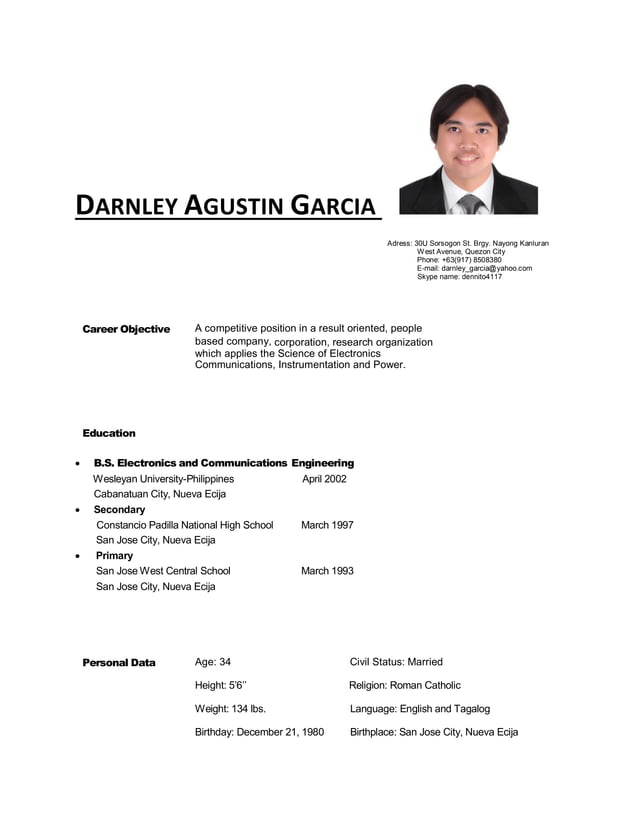 Darnley Agustin Garcia Updated-CV | PDF