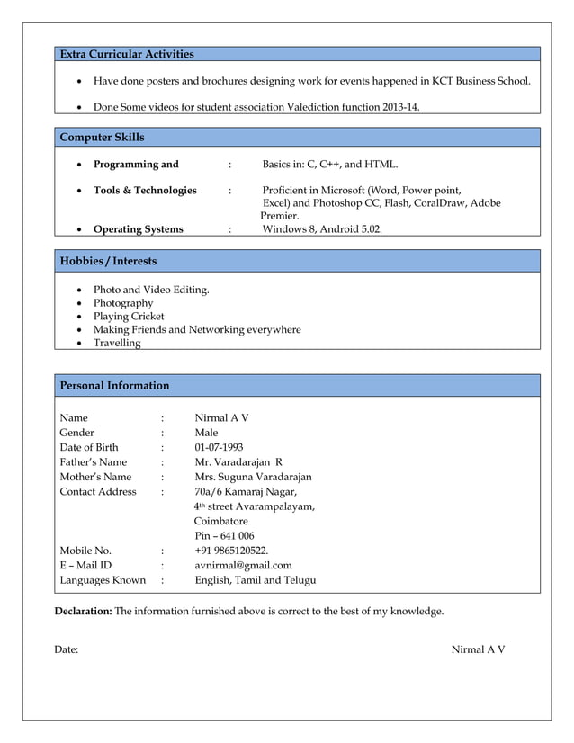 1431418870544Resume_Nirmal | PDF