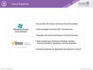 Aspire Systems_CoE_Cloud Service Offerings | PDF
