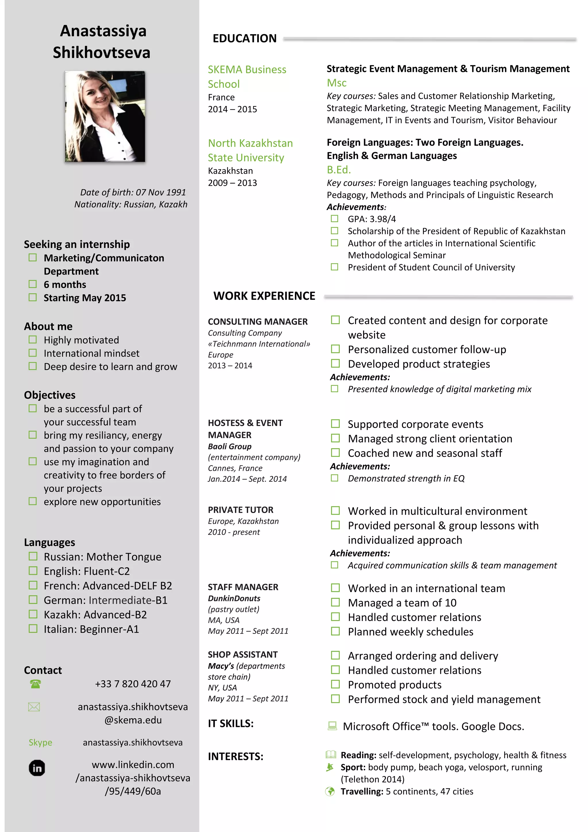 Anastassiya Shikhovtseva | PDF