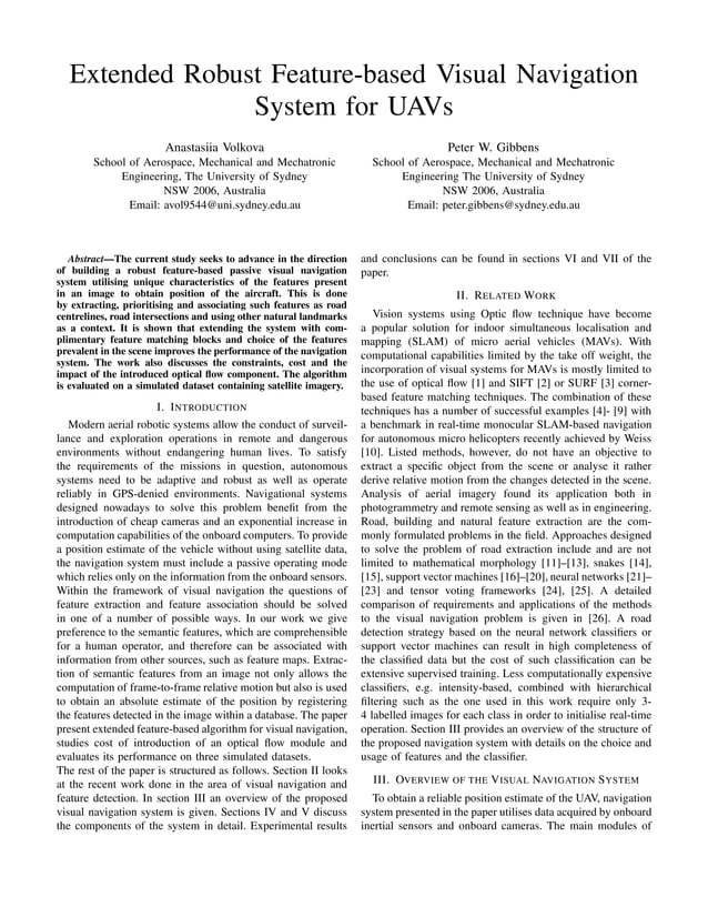 Volkova Dicta Robust Feature Based Visual Navigation Pdf