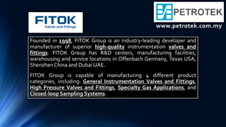 PETROTEK SDN BHD - COMPANY PROFILE & PRODUCTS | PDF
