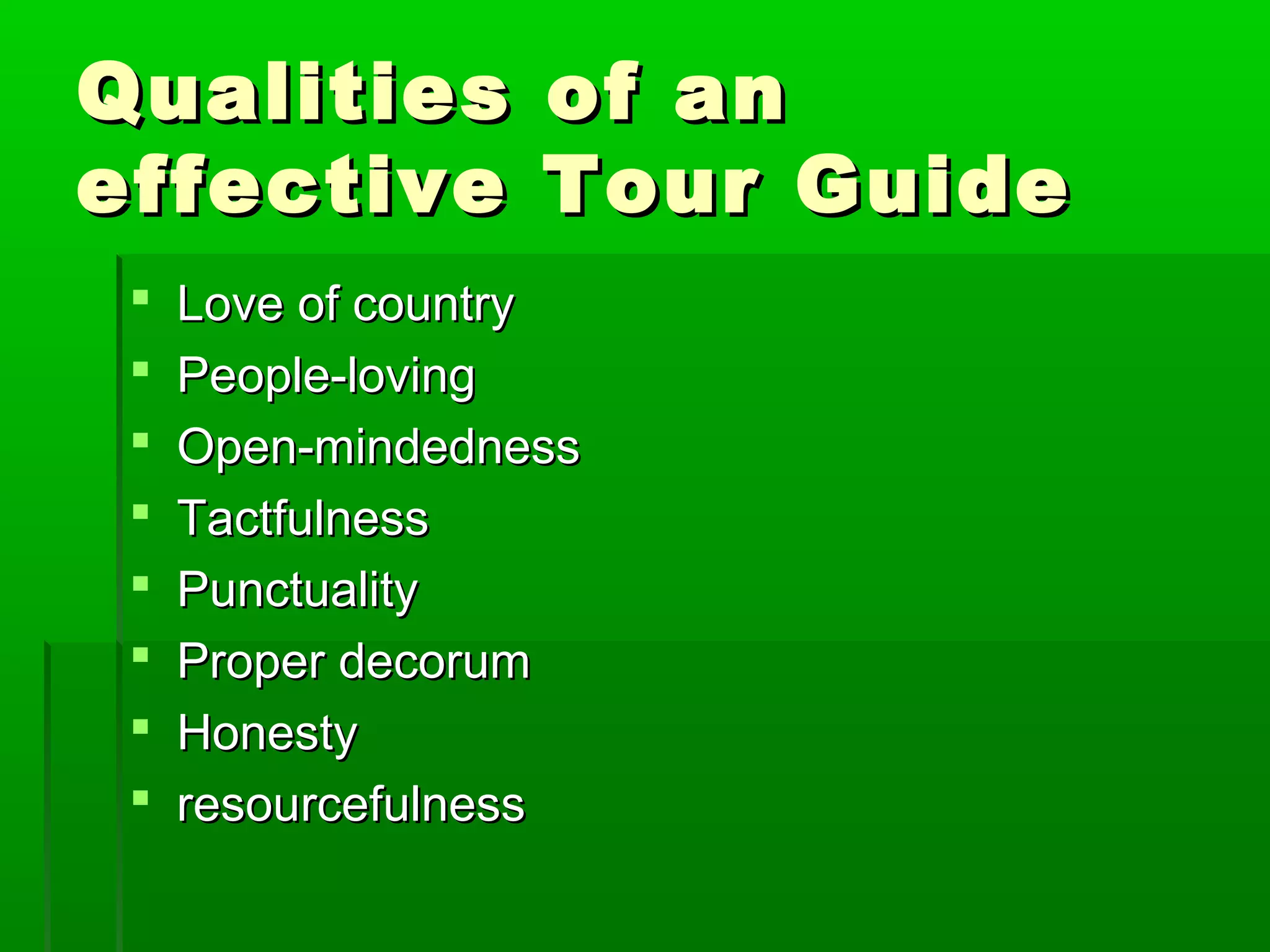 Tour Guiding Technique | PPT