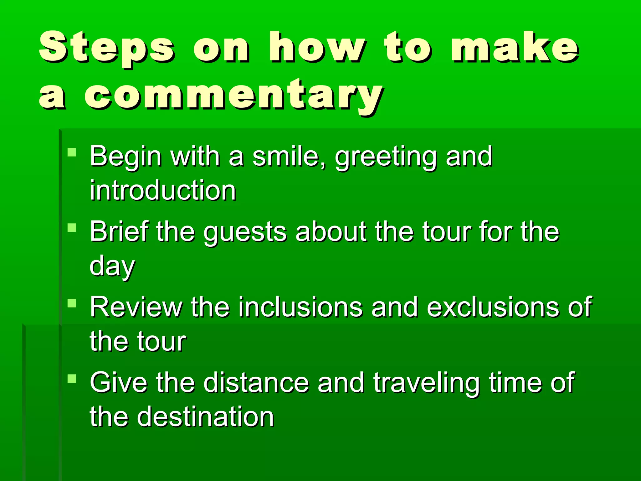 Tour Guiding Technique | PPT