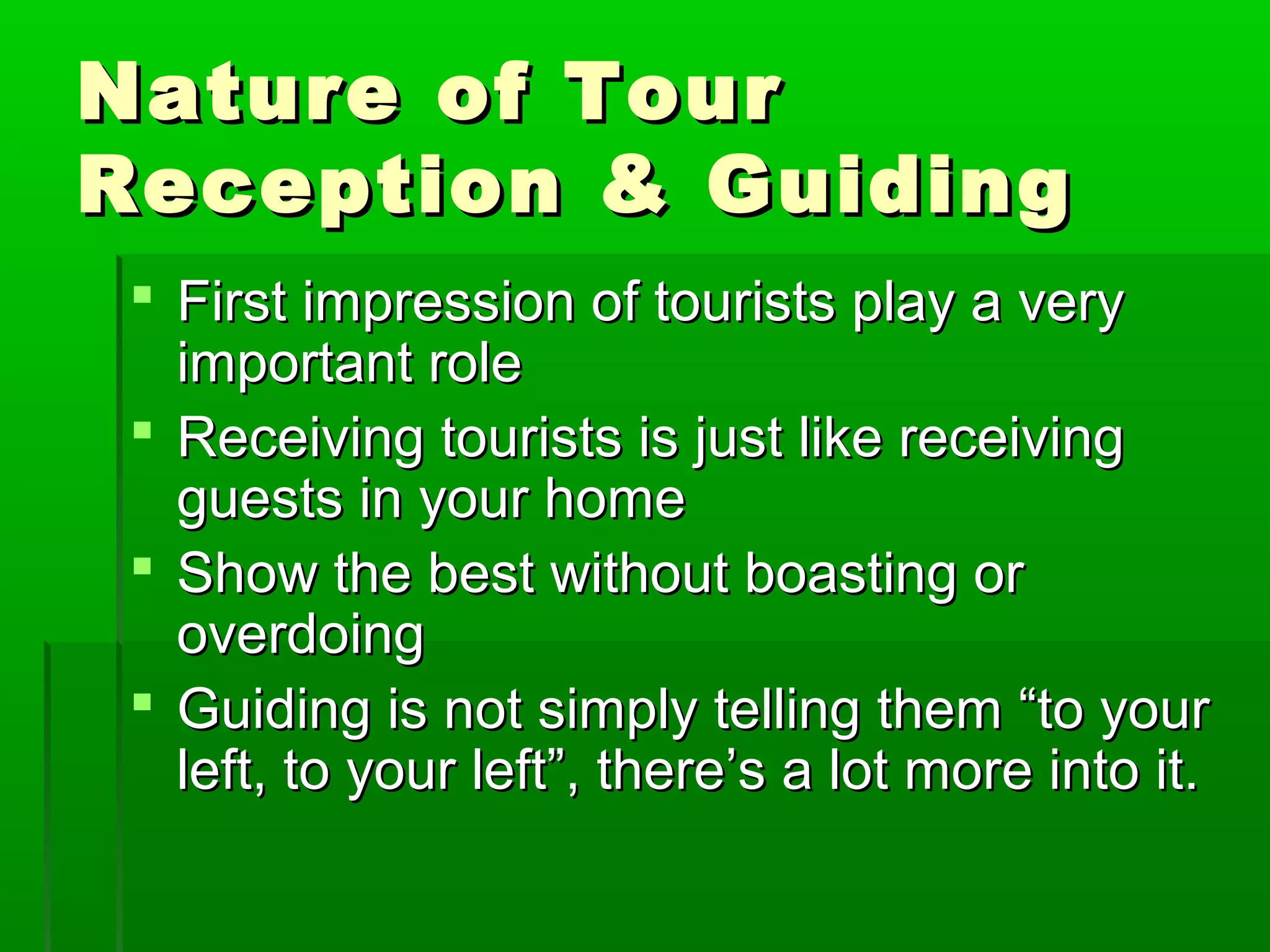 Tour Guiding Technique | PPT