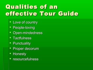 Tour Guiding Technique | PPT
