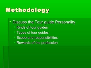 Tour Guiding Technique | PPT