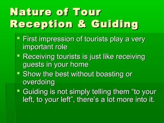 Tour Guiding Technique | PPT