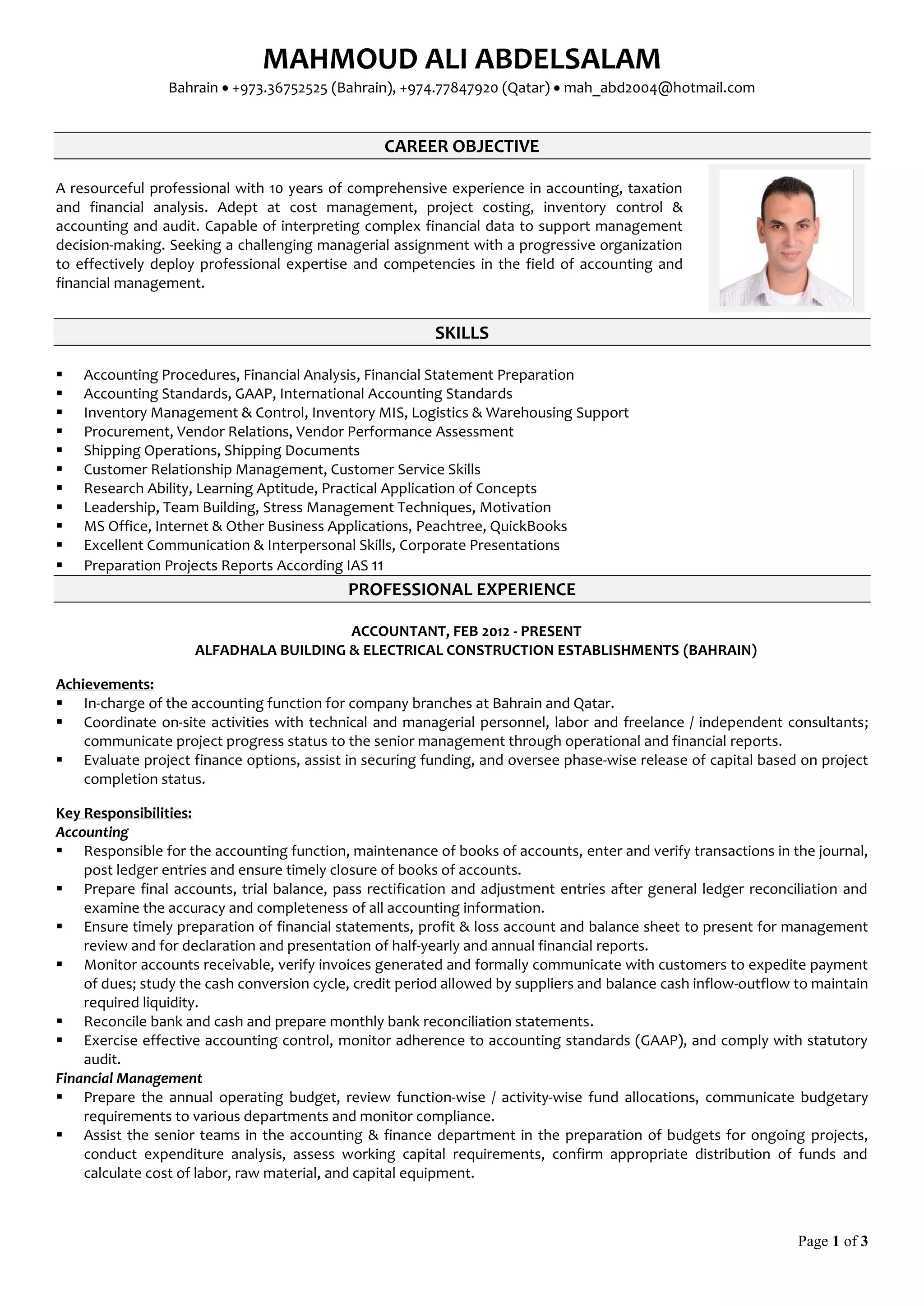 CV - Mahmoud Ali Abdelsalam | PDF