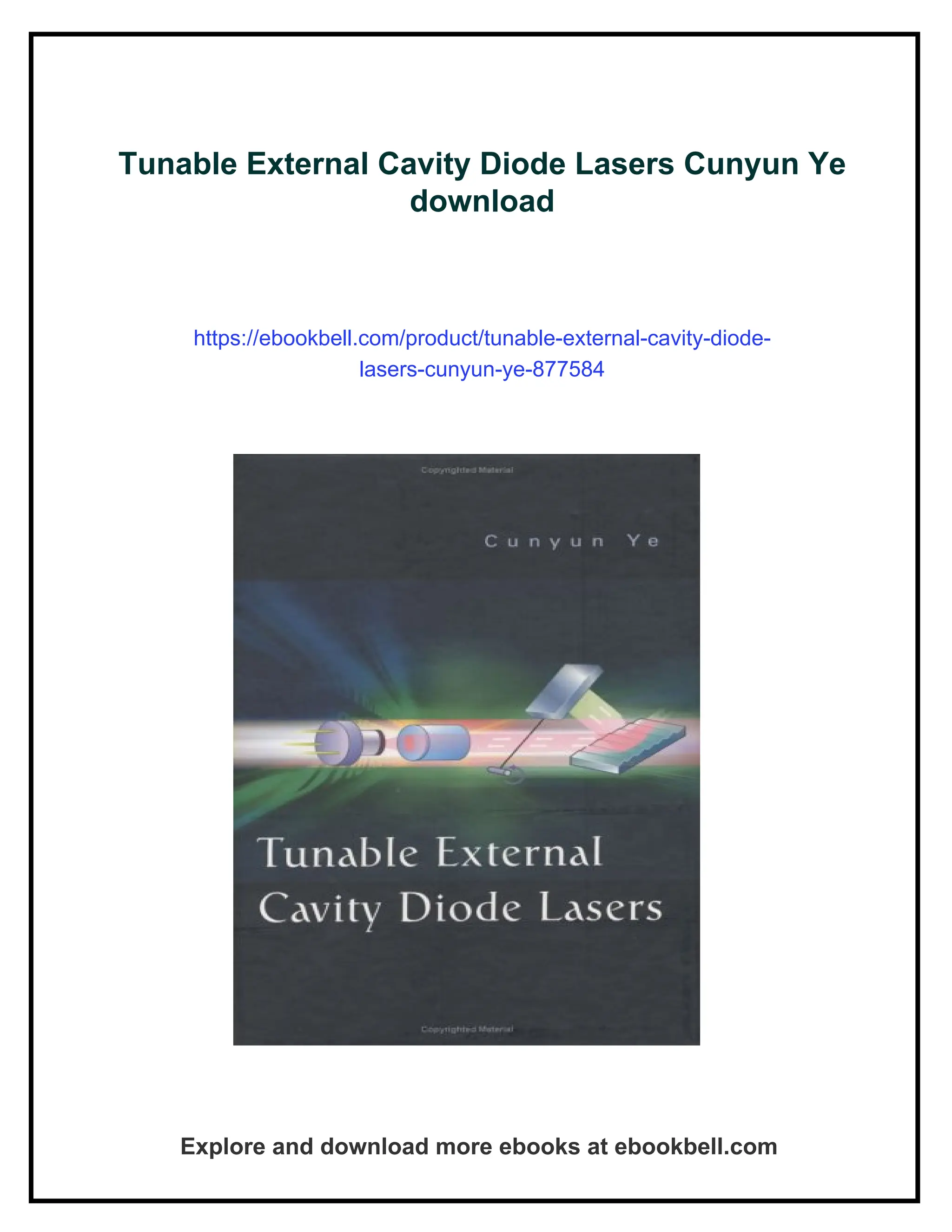Tunable External Cavity Diode Lasers Cunyun Ye | PDF