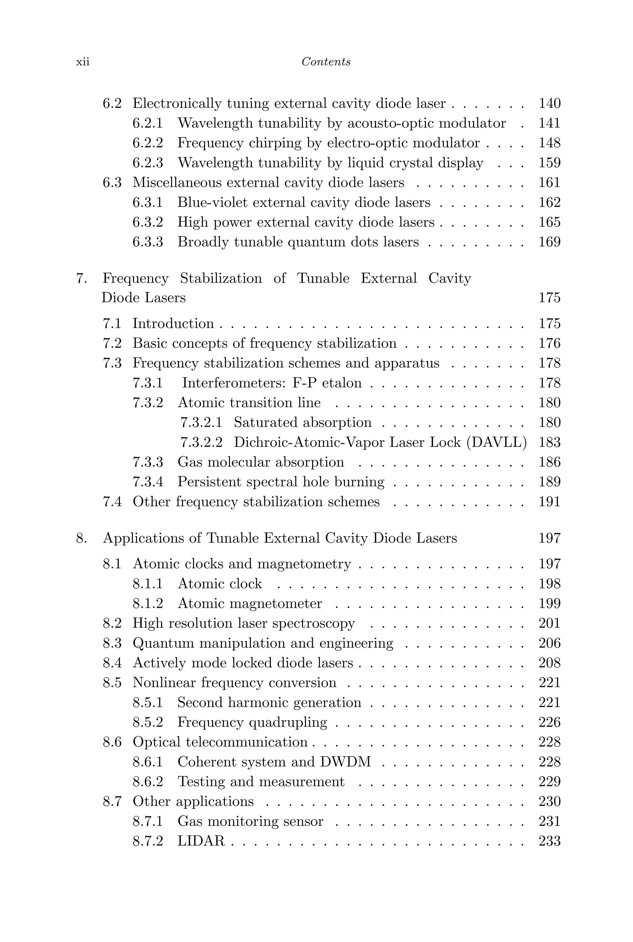 Tunable External Cavity Diode Lasers Cunyun Ye | PDF