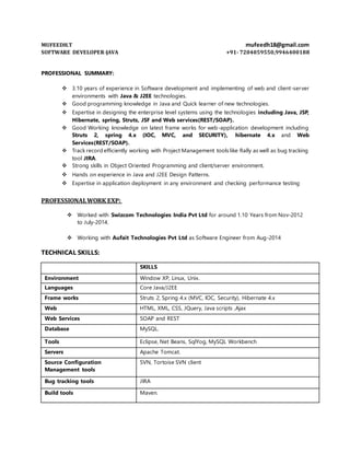 Mufeedh_3 .10 Years Exp_Java | DOCX
