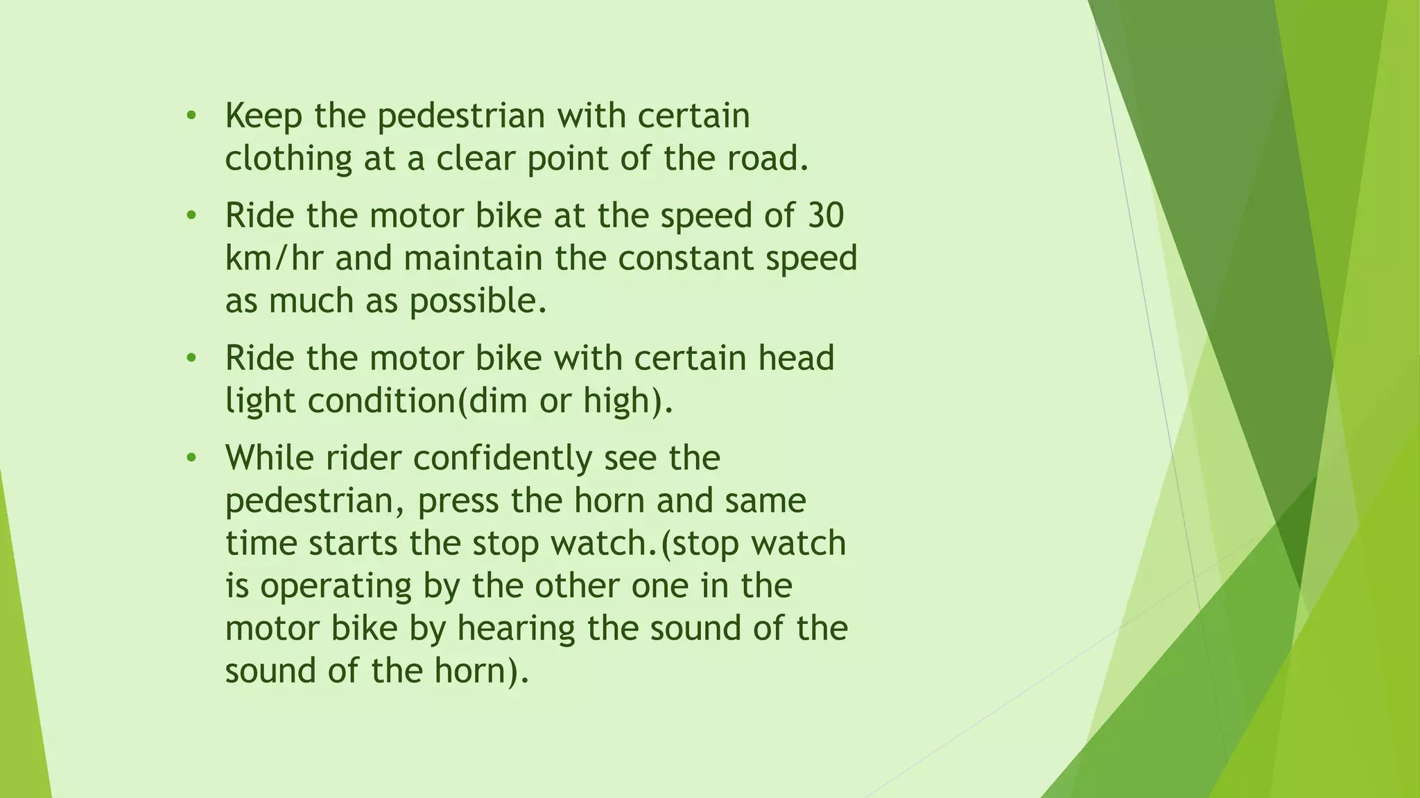 pedestrian visibility at night | PPTX