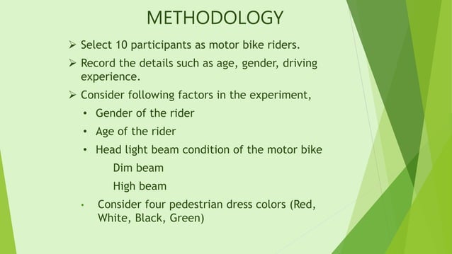 pedestrian visibility at night | PPT