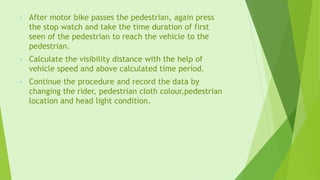 pedestrian visibility at night | PPTX