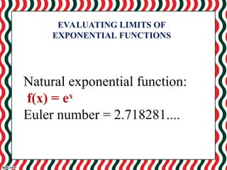 Limits of Exponential Logarithmic And Trigonometric Functions.ppt