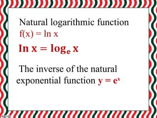 Limits of Exponential Logarithmic And Trigonometric Functions.ppt