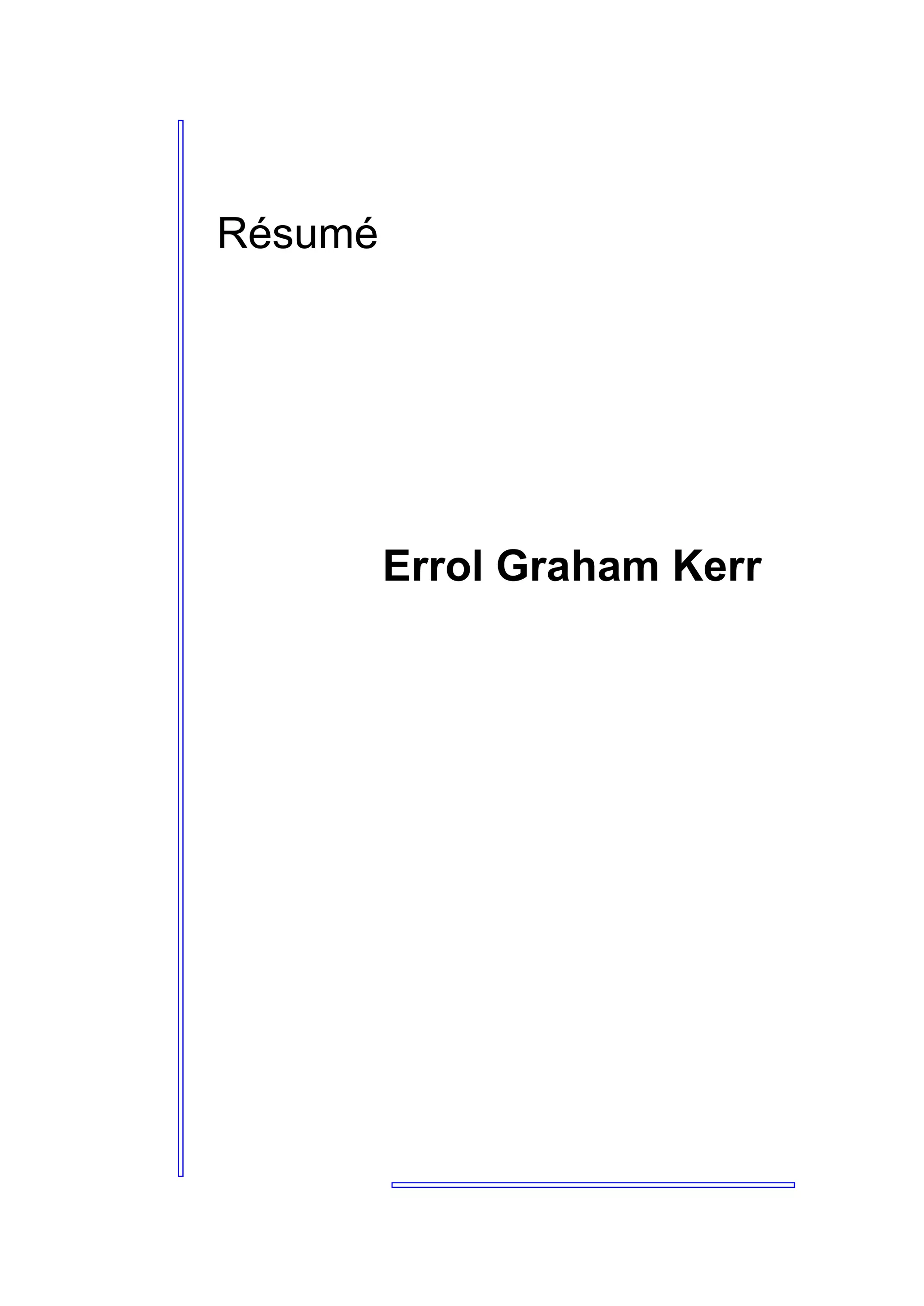 Resume of Errol Graham Kerr (5-12-2016) | PDF