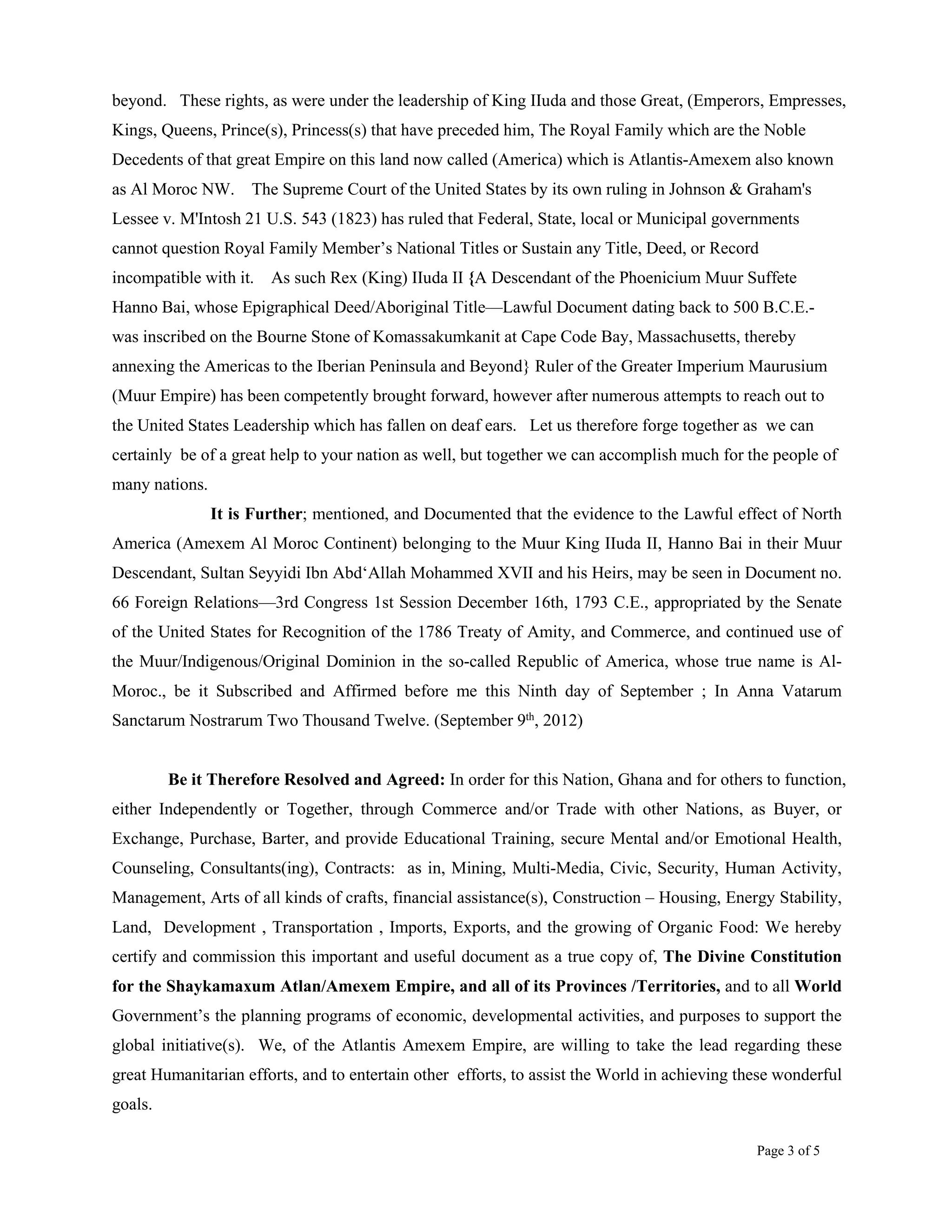 Treaty between Shaykamaxum and Ghana | PDF