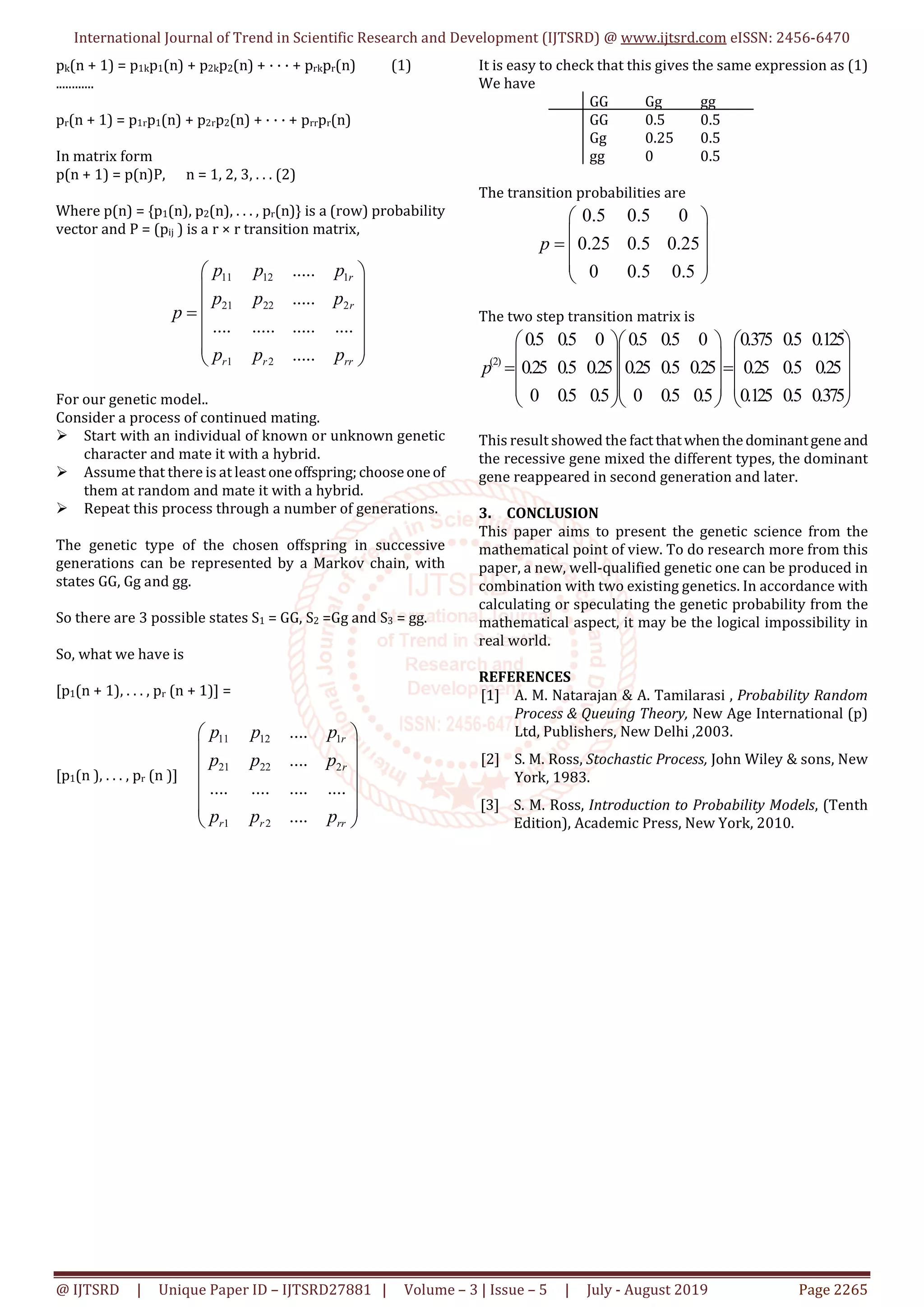 Applications on Markov Chain | PDF