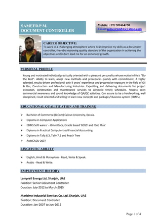 Sameer CV-DC | PDF