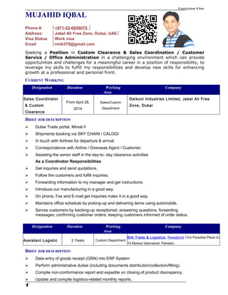 Mujahid Iqbal Logistic | DOC