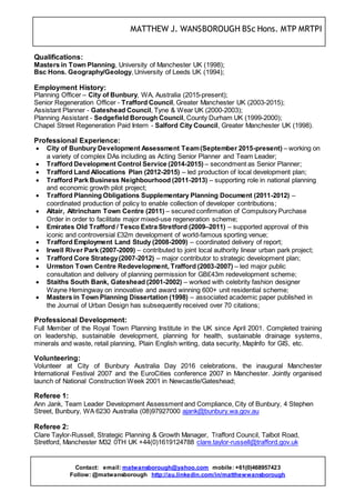 Resumé_MatthewWansborough_SHORT | PDF