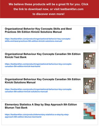 Organizational Behavior Key Concepts Skills and Best Practices 5th ...