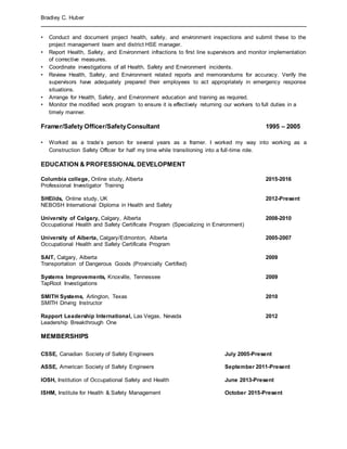 Bradley Huber Resume 2016 | PDF