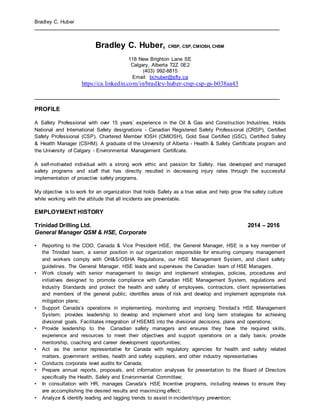 Bradley Huber Resume 2016 | PDF