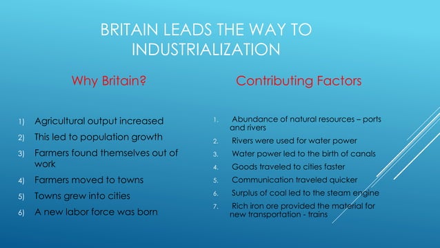 THE INDUSTRIAL REVOLUTION BEGINS | PPT