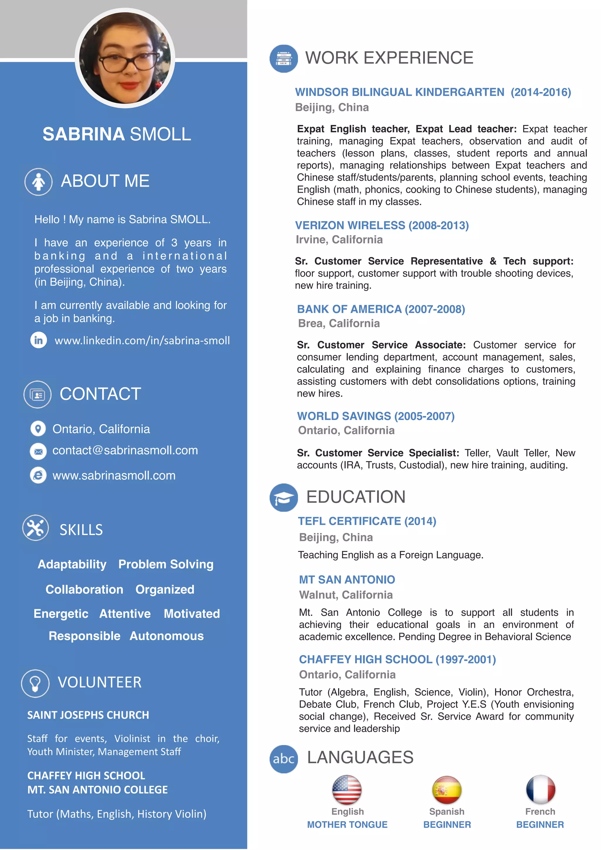 sabrina-smoll-resume | PDF | Business | Business and Finance