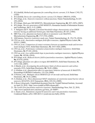 The Junctionless Transistor - George J. Ferko V | PDF