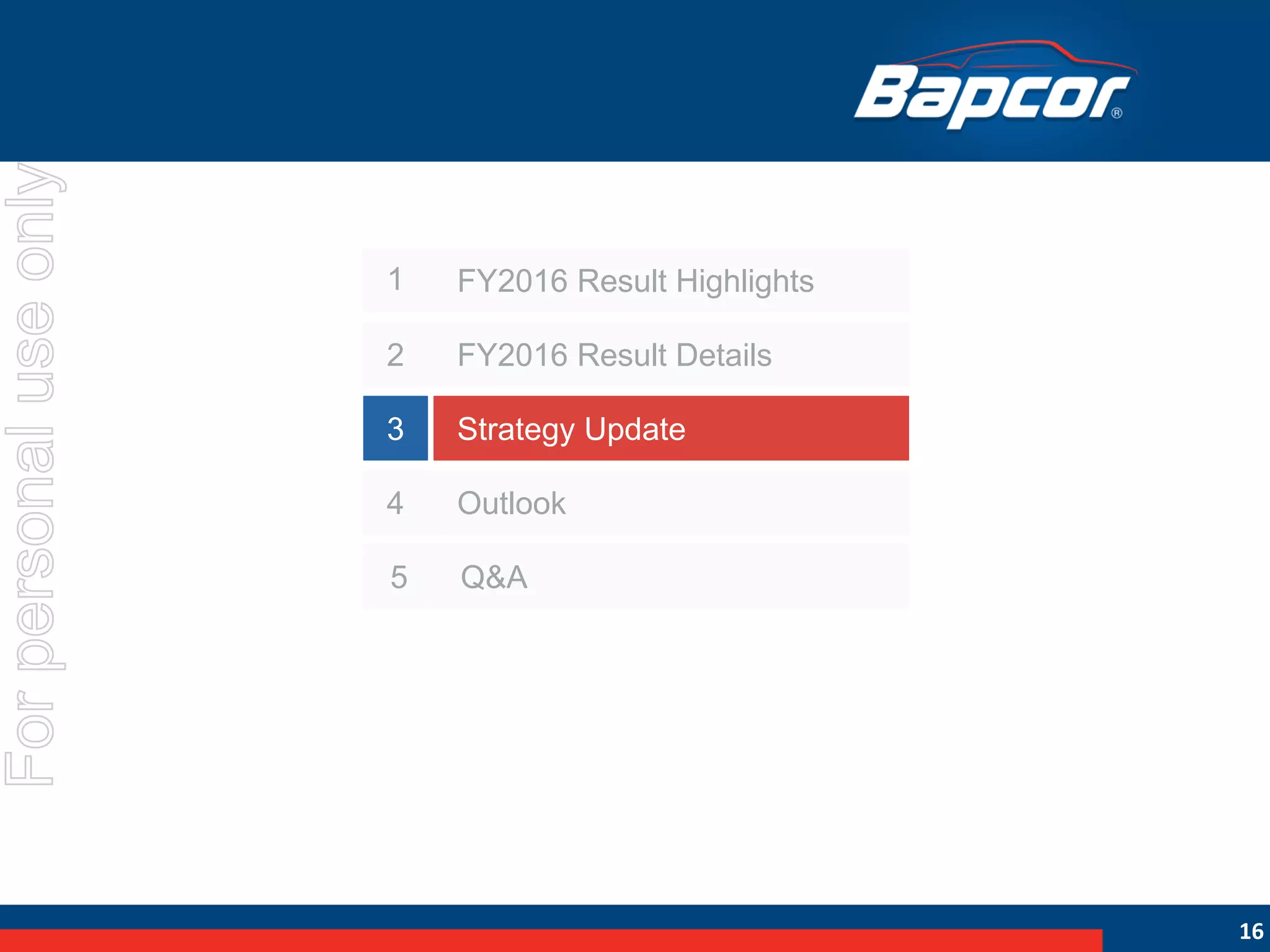 Bapcor Annual Report Presentation | PPT