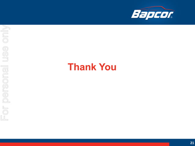 Bapcor Annual Report Presentation | PPT