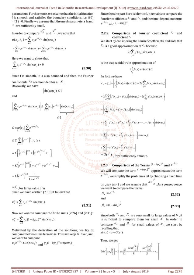 Errors in the Discretized Solution of a Differential Equation | PDF