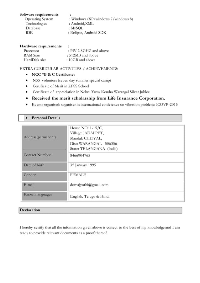 Jyothi Resume | DOCX