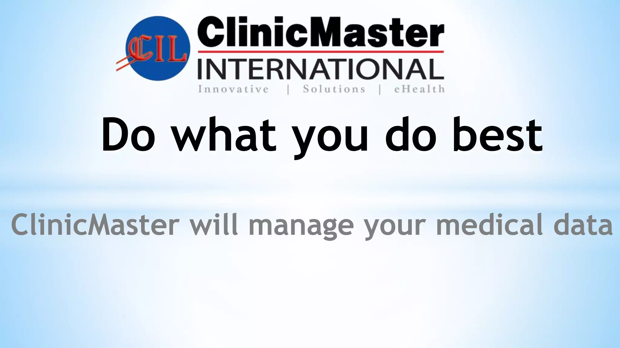 Presentation On ClinicMaster Software. | PPSX