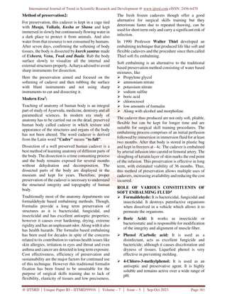 A Review Article on Soft Embalming Methods in Ayurveda and Modern ...