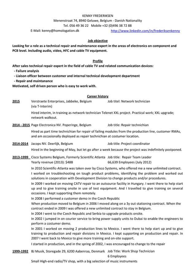 CV july 2015 EN | PDF | Technology & Computing