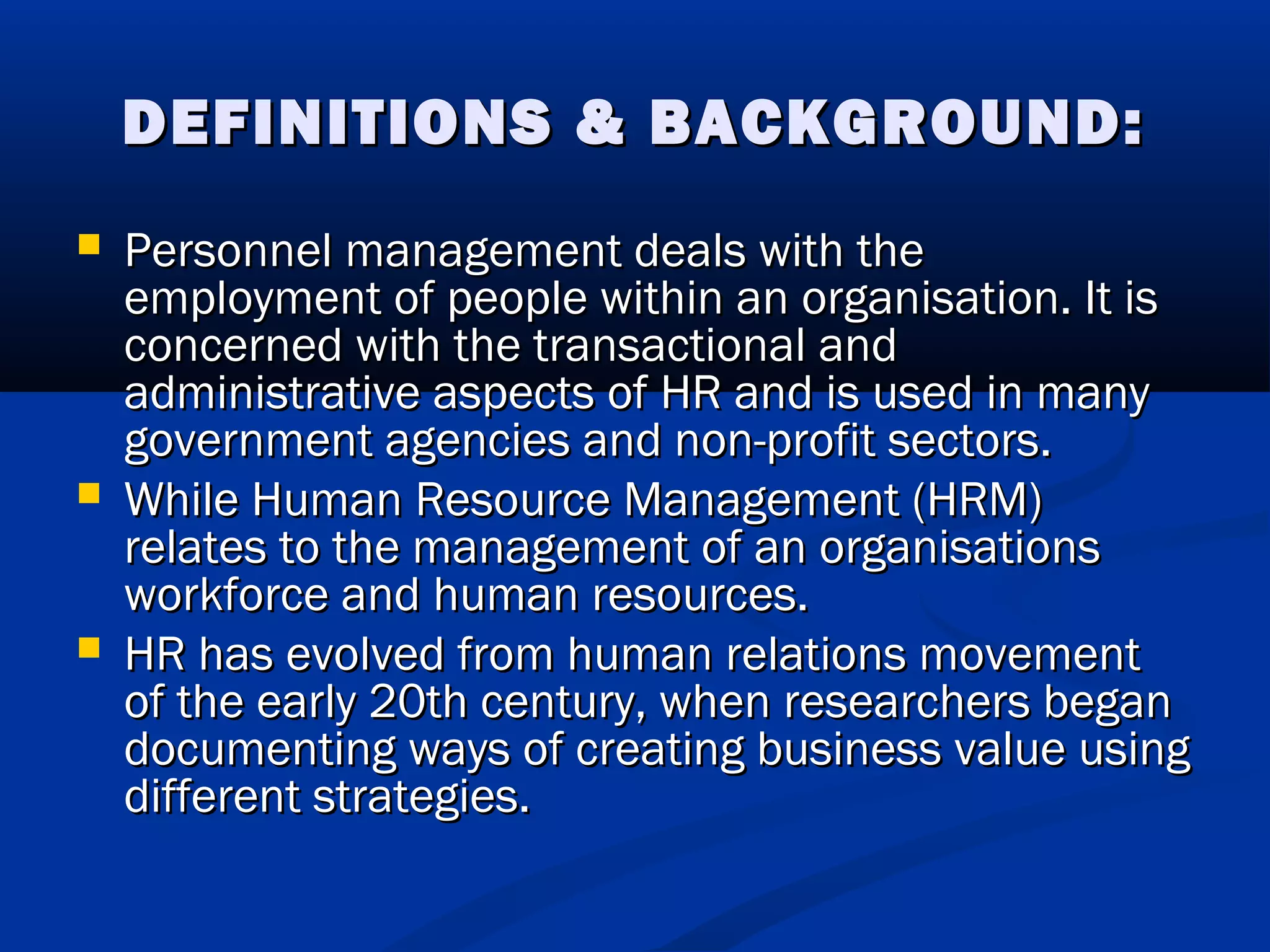 KEY PRINCIPLES OF HUMAN RESOURCE MANAGEMENT | PPT