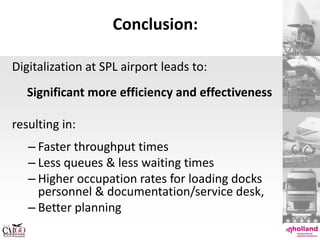 Digitalization of Cargo Handling at Schiphol Airport 3 sept BKK | PDF ...