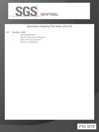 Safety File Index | PPTX