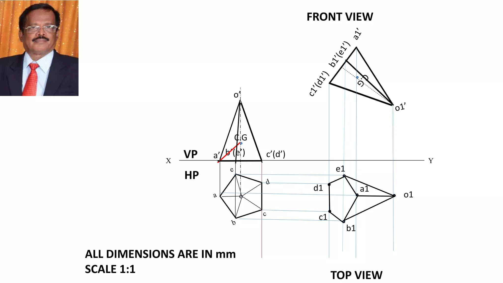 Projection of Pentagonal Pyramid | PPTX