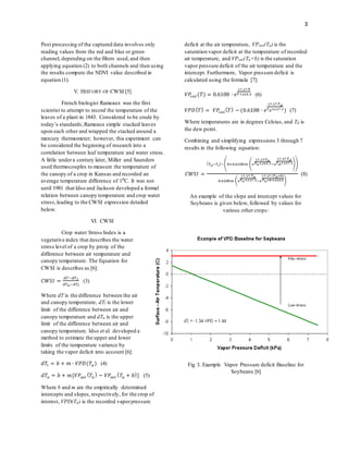 A Survey of Normalized Deference Vegetative Index (NDVI) and Crop water ...