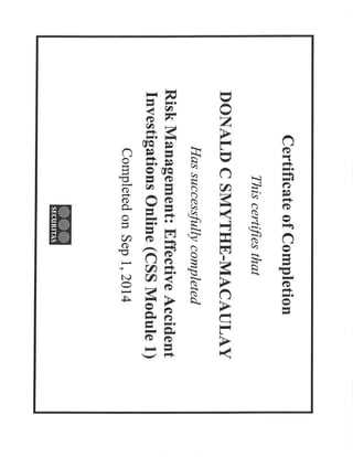 Certificates of completion | PDF