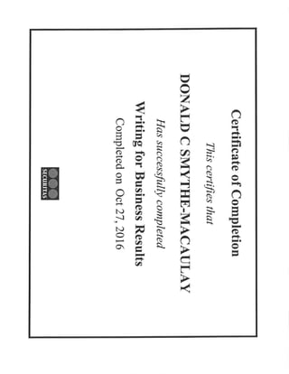 Certificates of completion | PDF